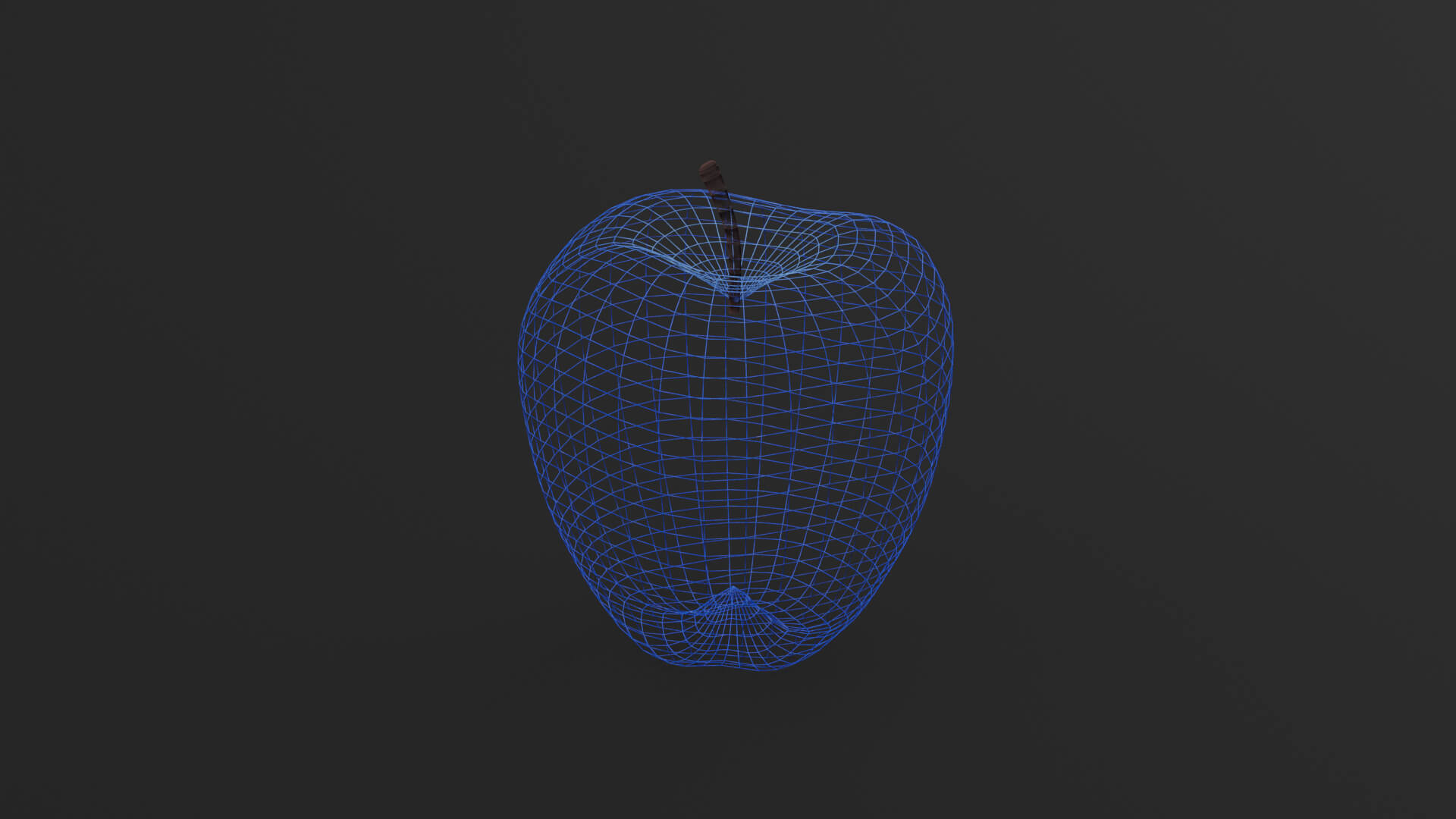 Realistic Blue Apple - 3D Model by ShehataDesigns