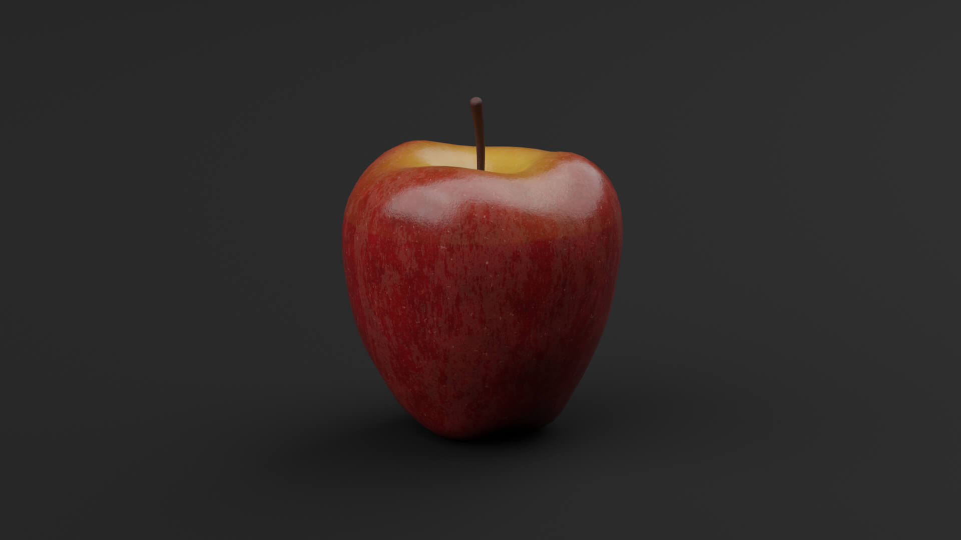 Realistic Red Apple - 3D Model by ShehataDesigns