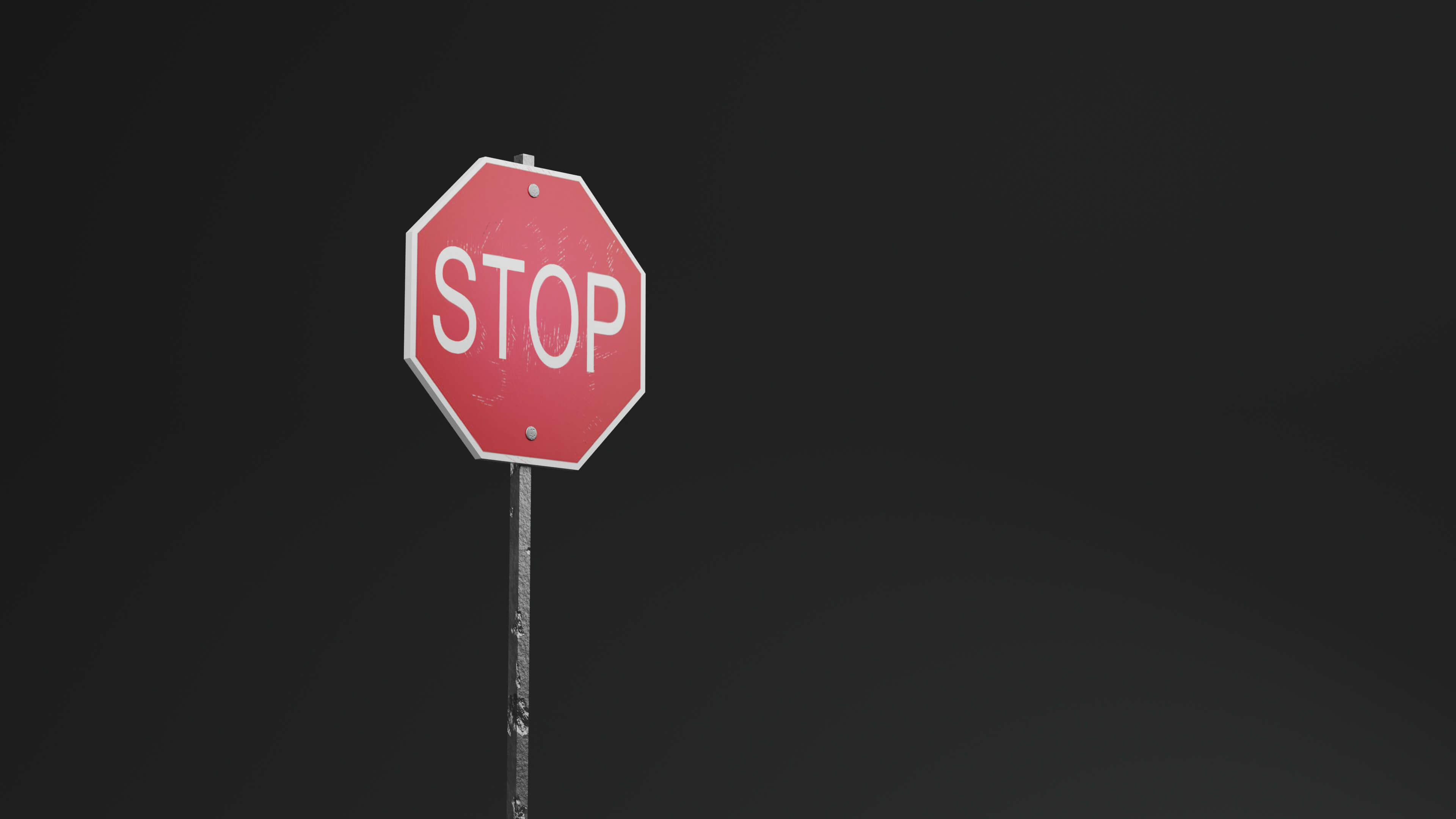 Street Stop Sign - 3D Model by ShehataDesigns