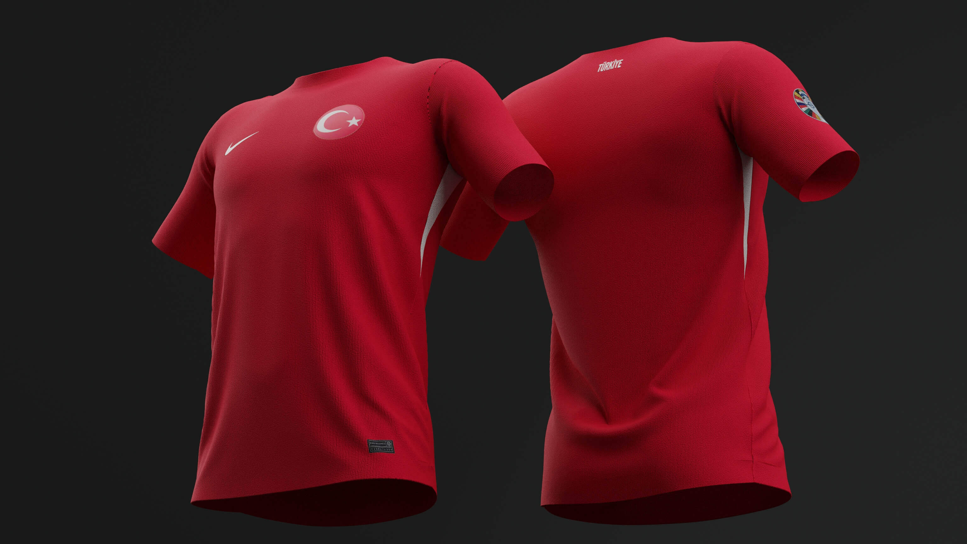 Turkiye 2024 Home Jersey Main - 3D Model by ShehataDesigns
