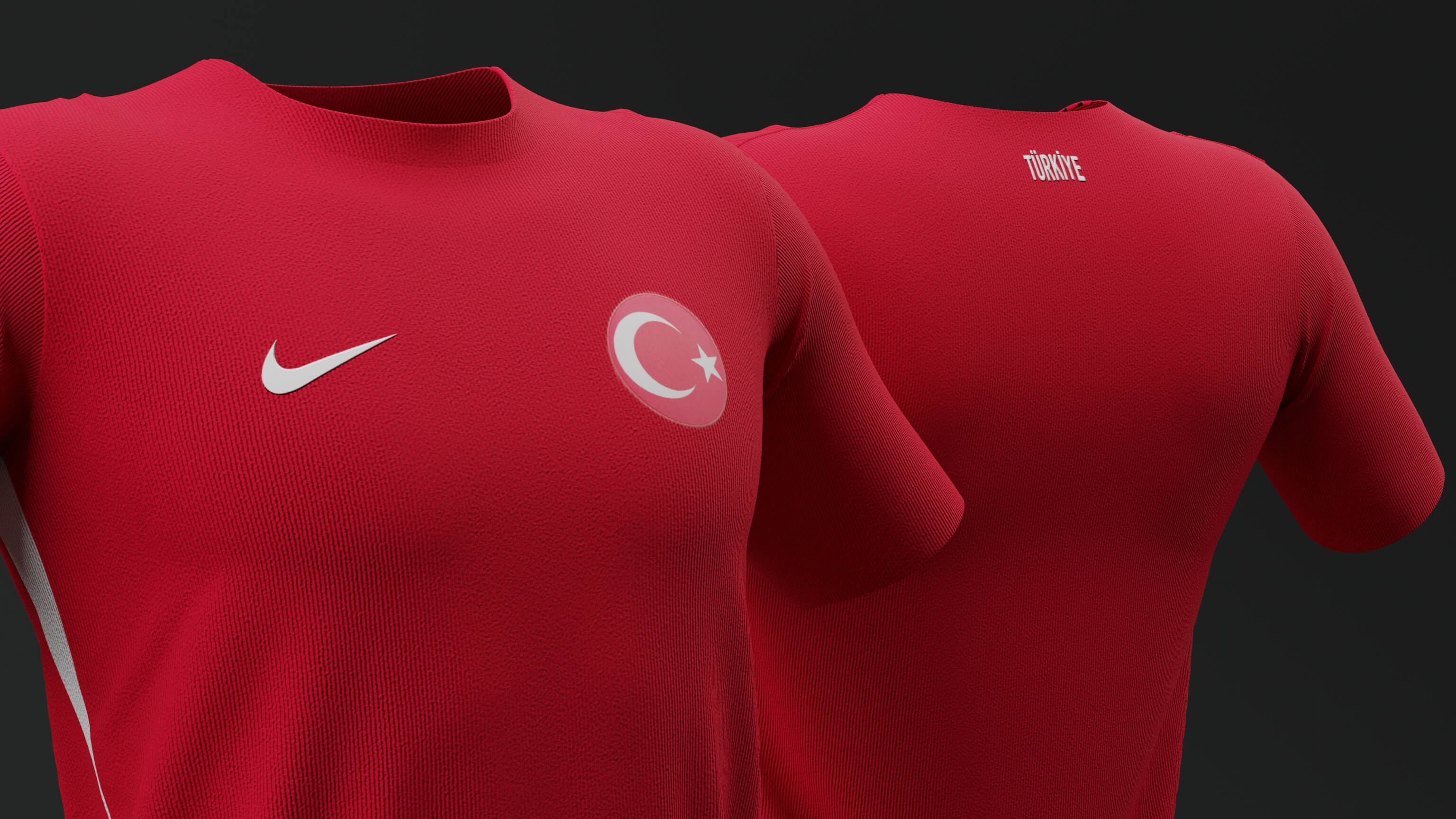 Turkiye 2024 Home Jersey Main - 3D Model by ShehataDesigns