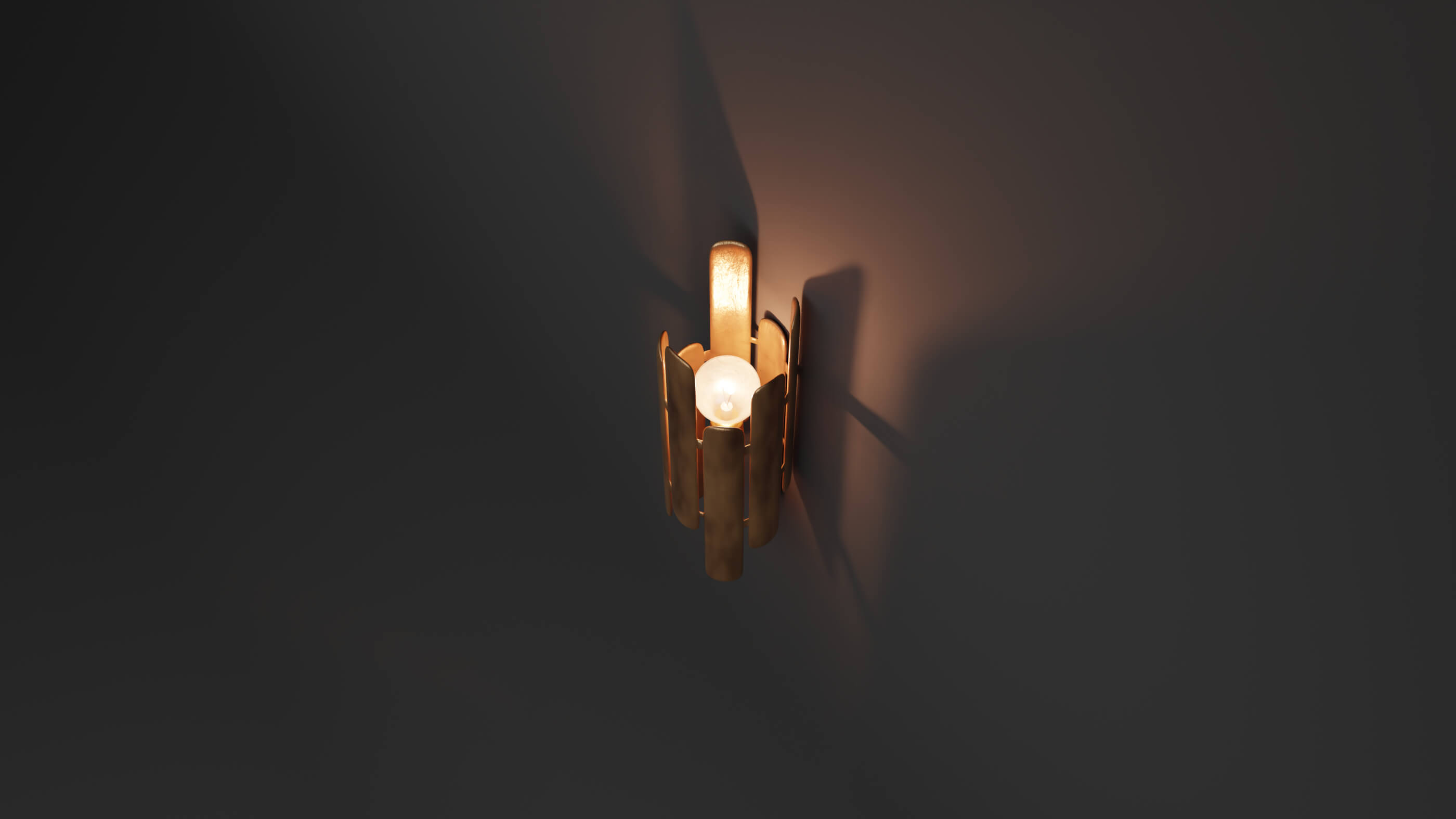 Wall Lamp Low Poly - 3D Model by ShehataDesigns