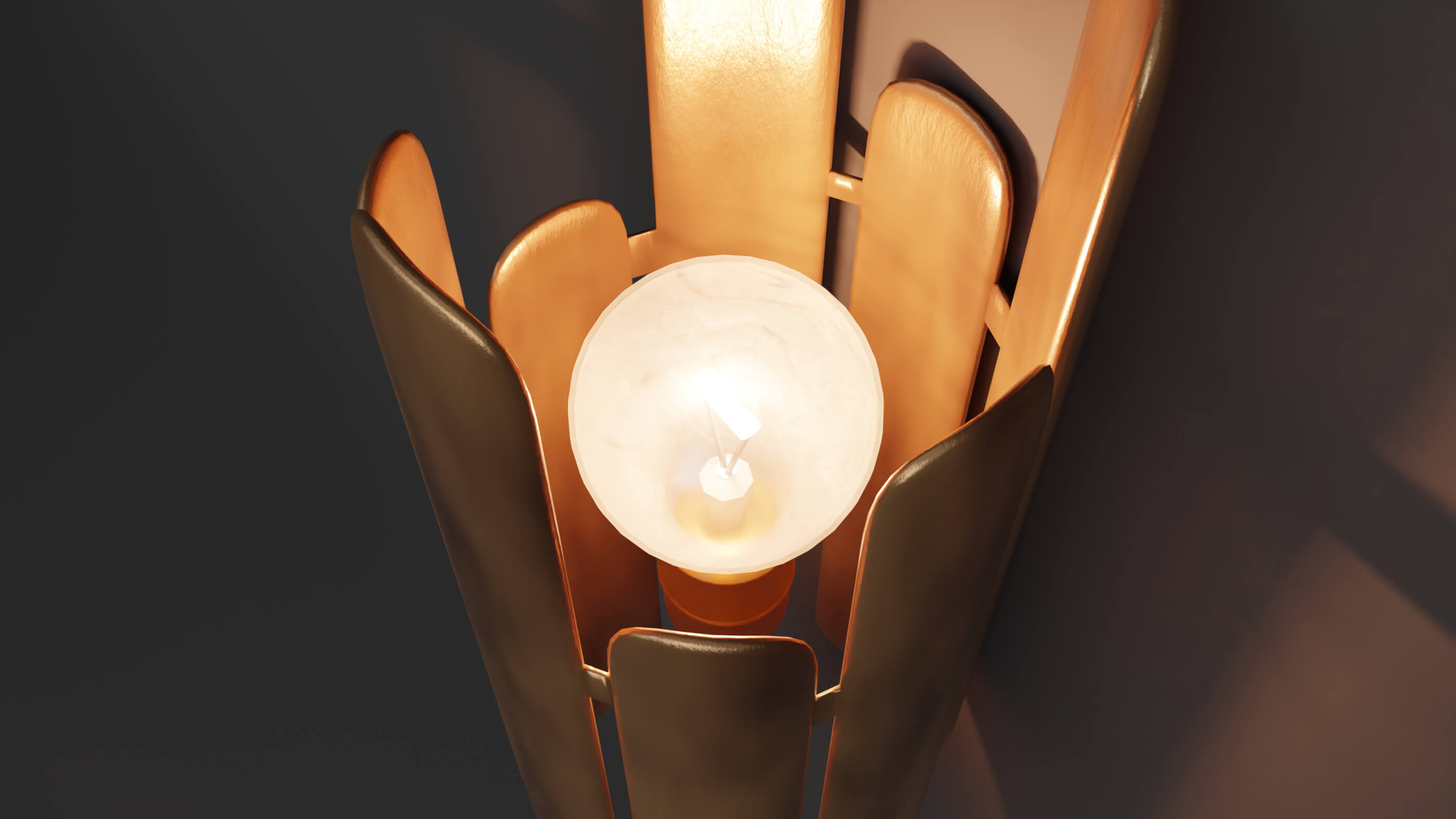 Wall Lamp Low Poly - 3D Model by ShehataDesigns