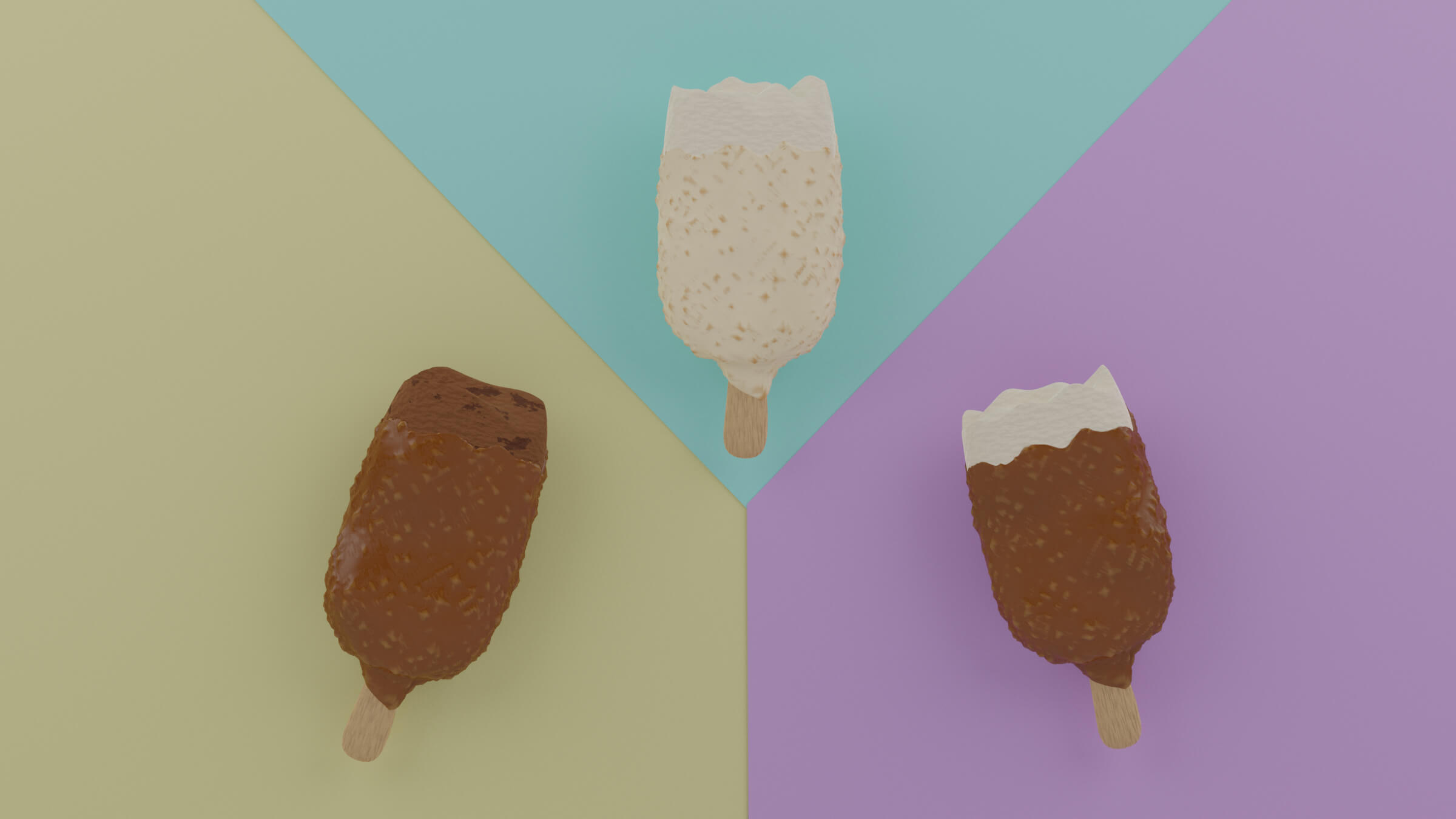 White Chocolate Mega Ice Cream - 3D Model by ShehataDesigns