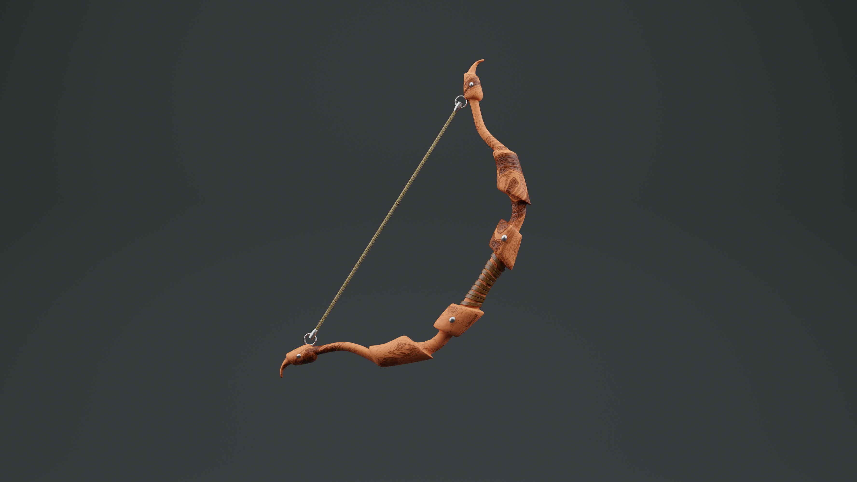 Wooden Archery Bow - 3D Model by ShehataDesigns