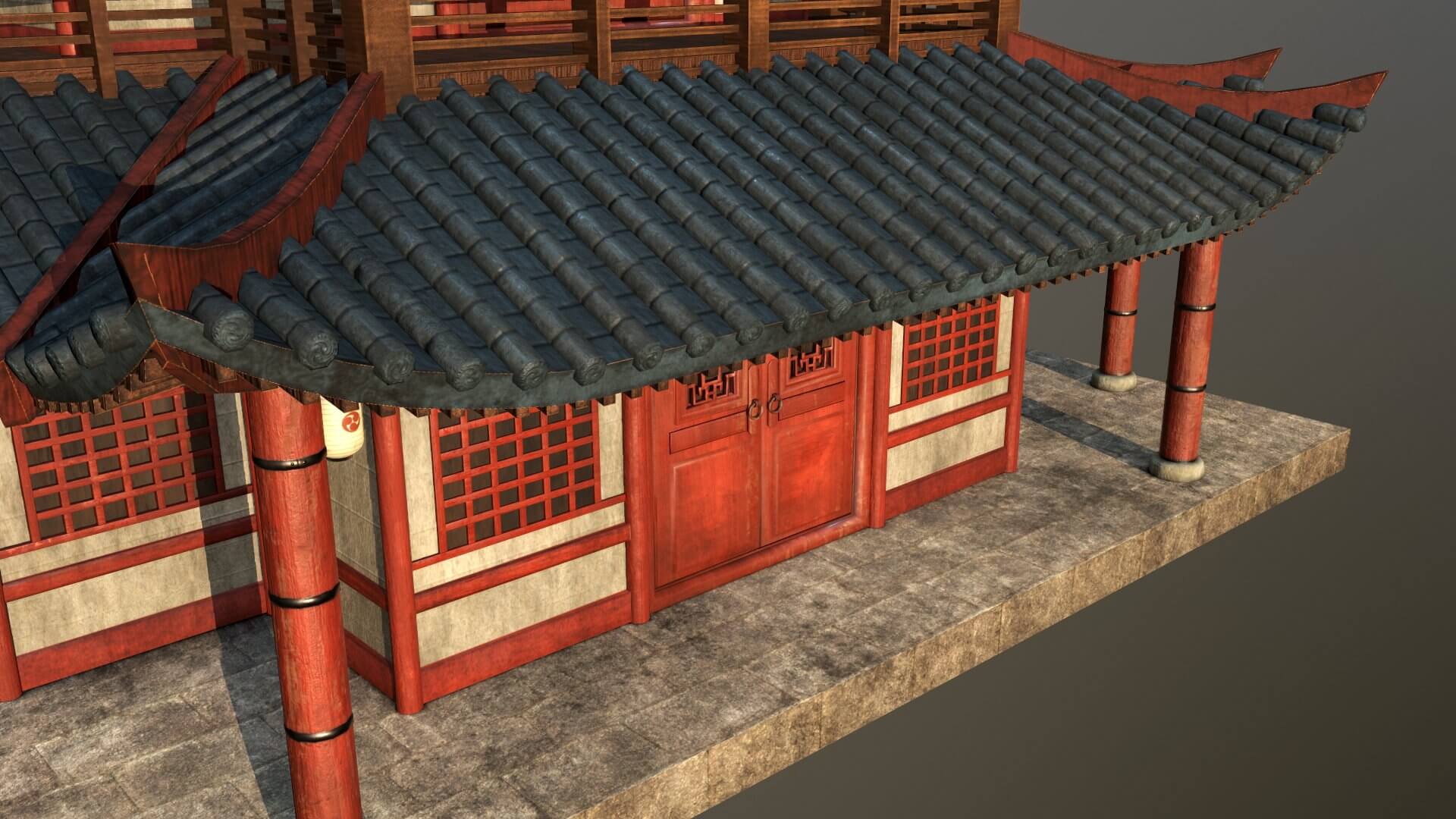 Asian Japanese and Chinese Building - 3D Model by sherazahmad