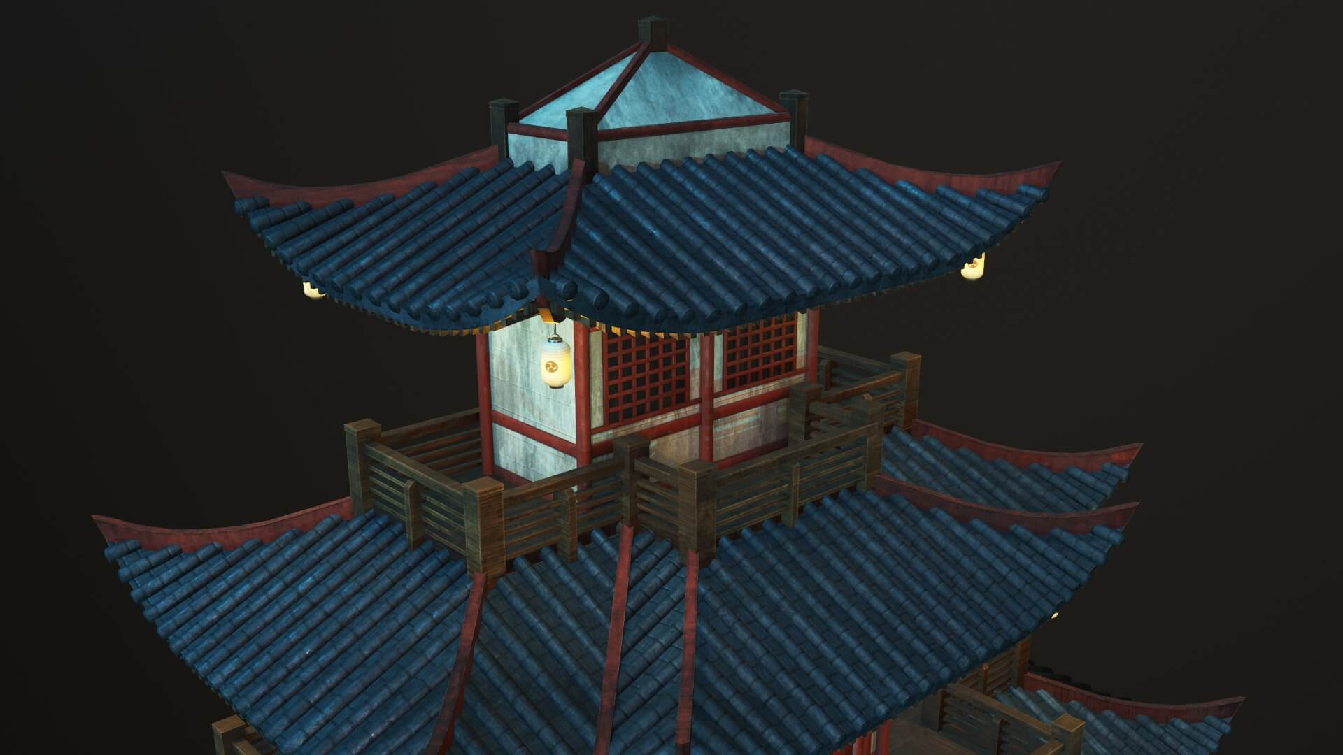 Asian Japanese and Chinese Building - 3D Model by sherazahmad