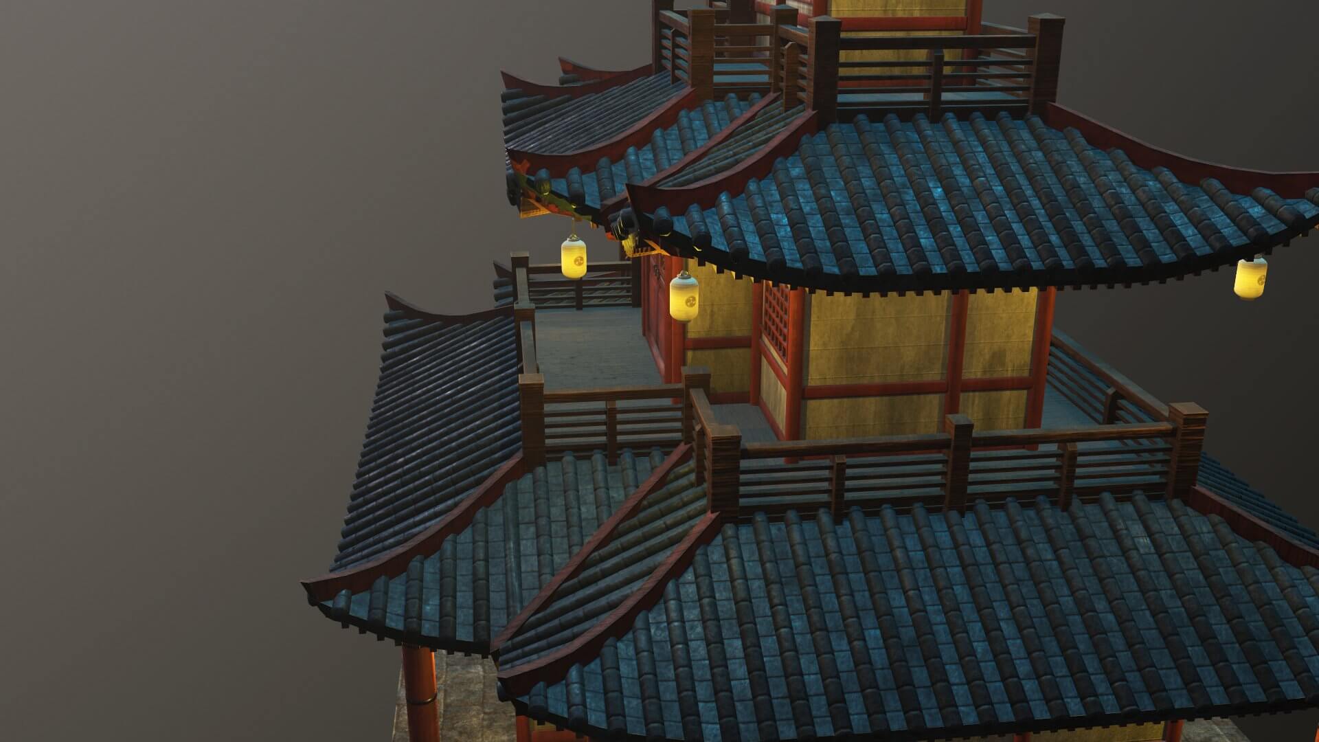 Asian Japanese and Chinese Building - 3D Model by sherazahmad
