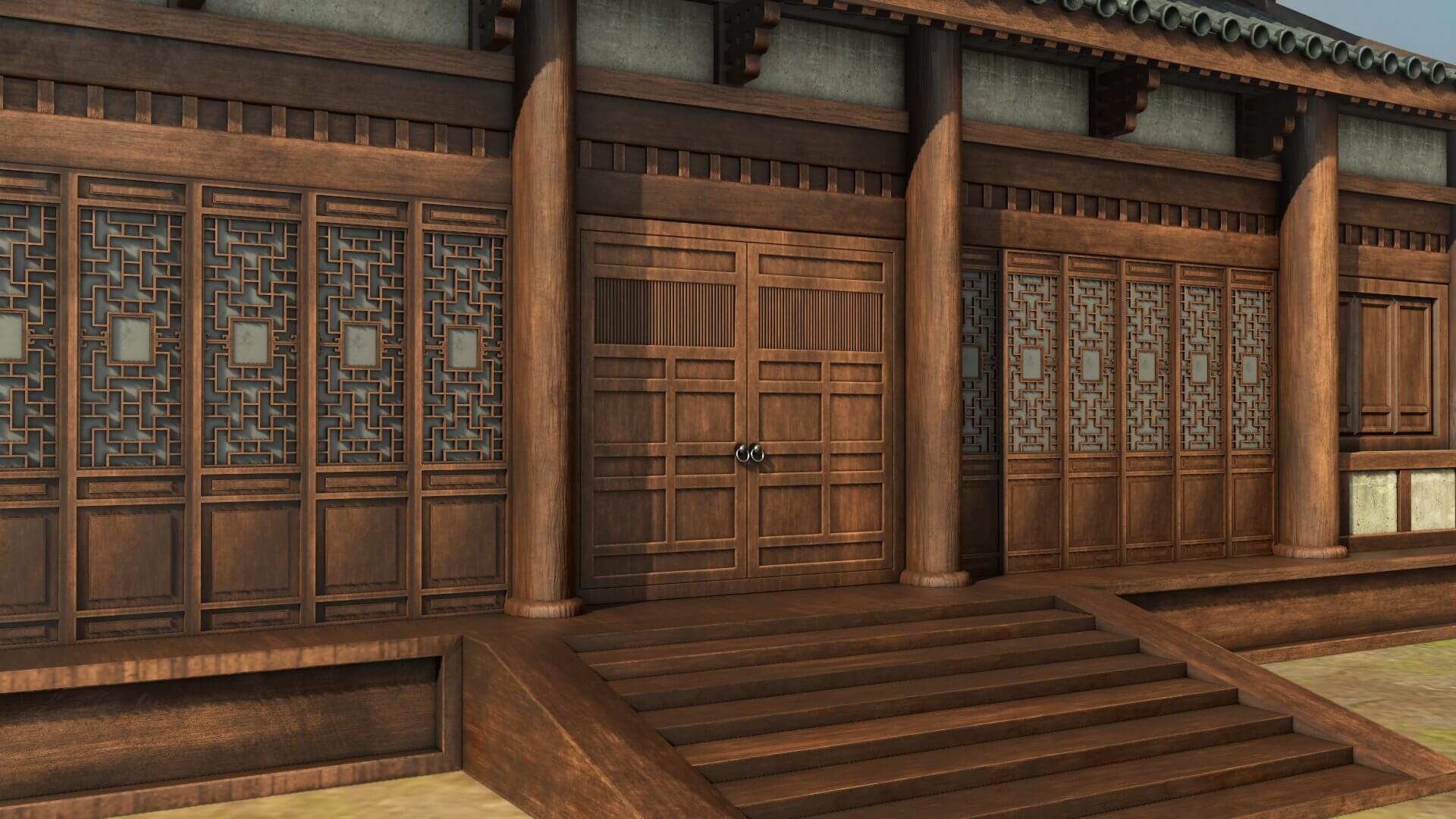 Traditional Asian Building - 3D Model by sherazahmad