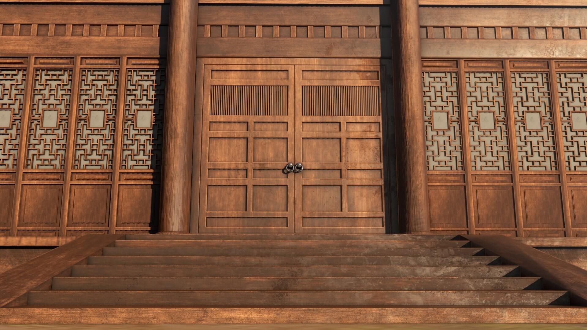 Traditional Asian Building - 3D Model by sherazahmad