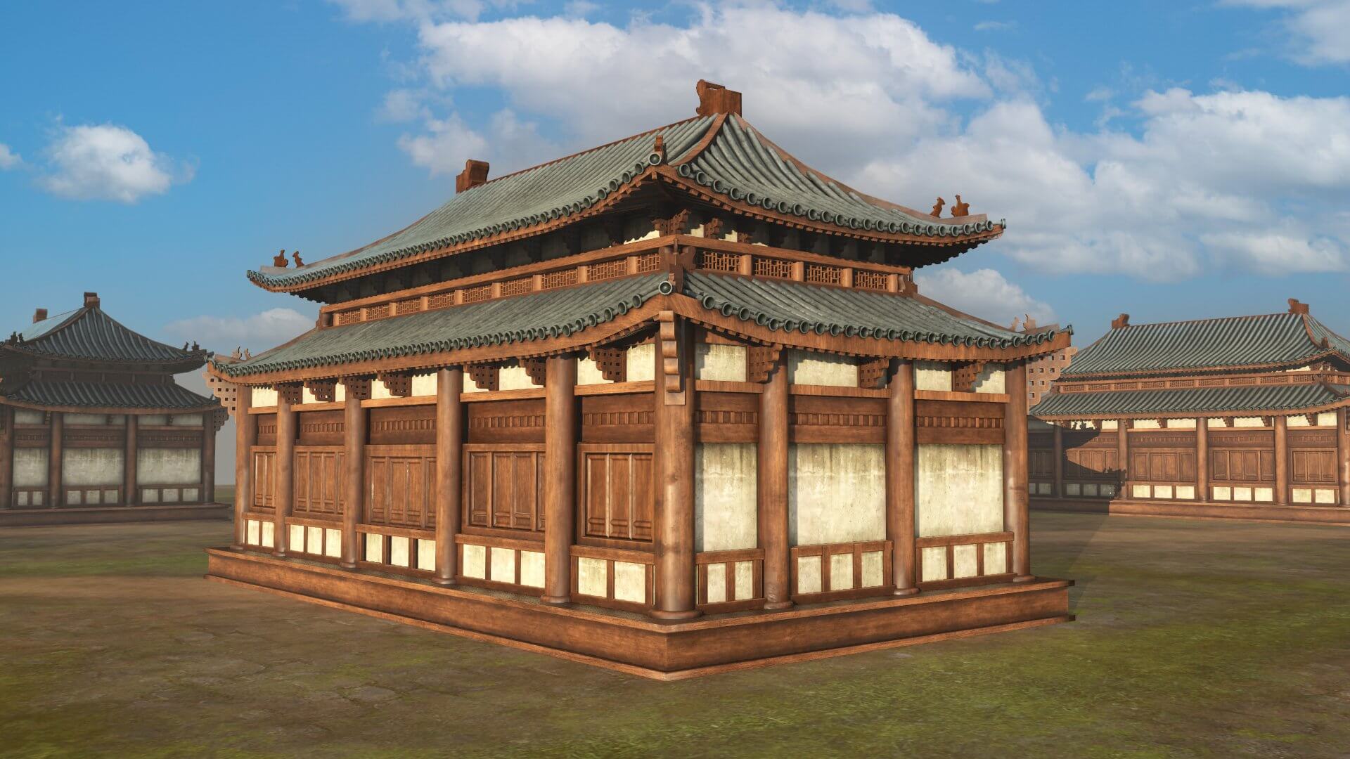 Traditional Asian Building - 3D Model by sherazahmad