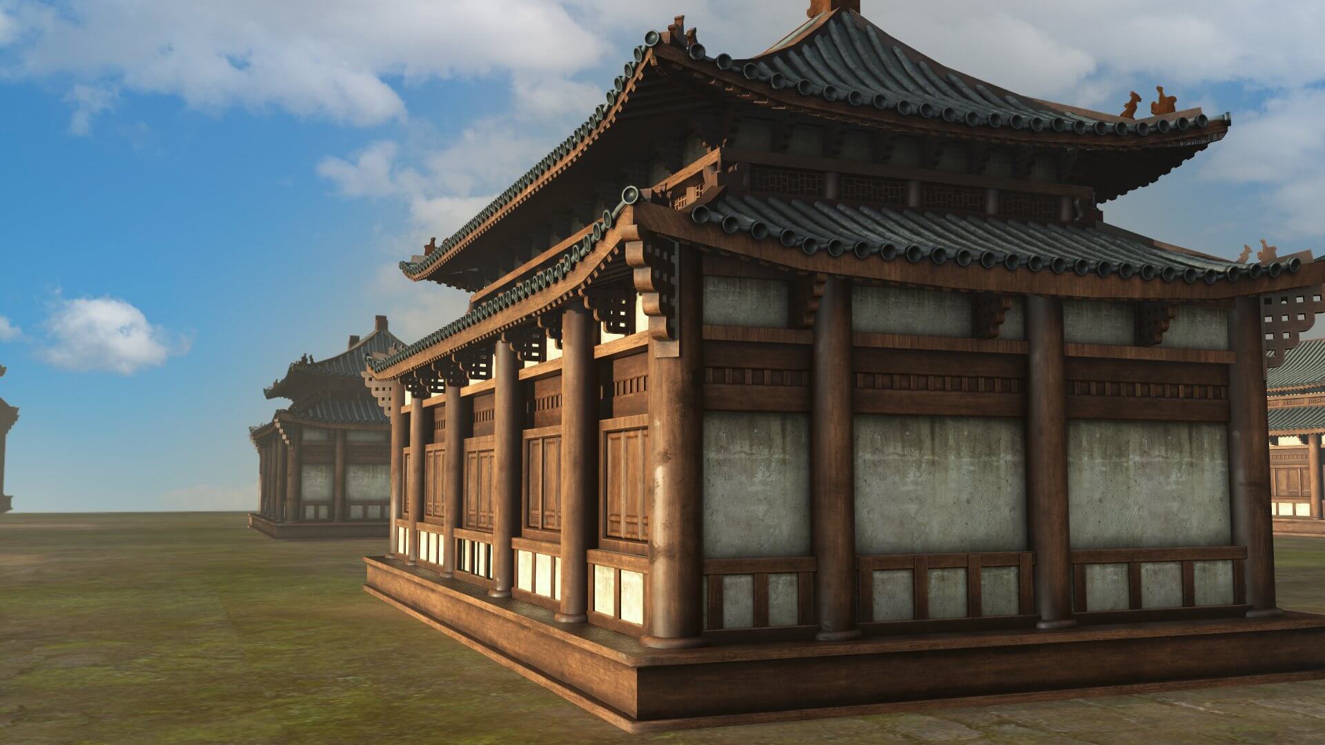 Traditional Asian Building - 3D Model by sherazahmad