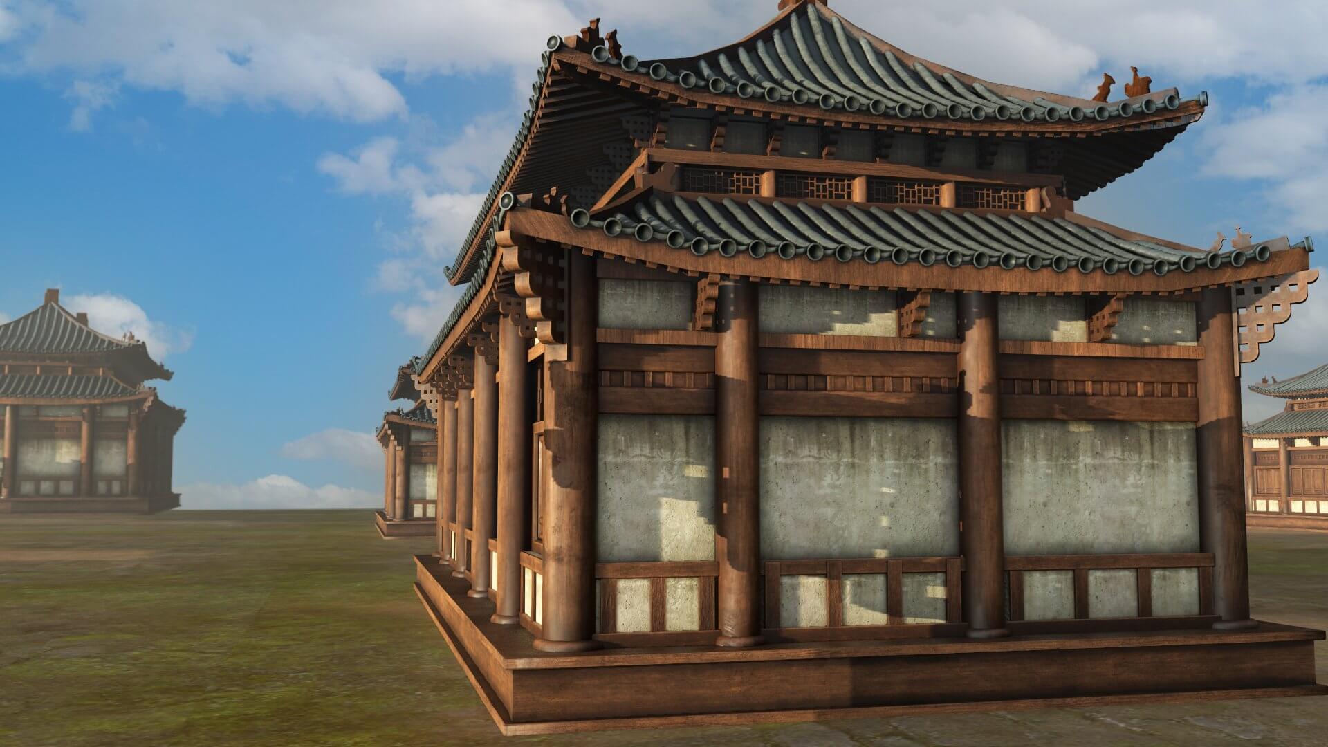 Traditional Asian Building - 3D Model by sherazahmad