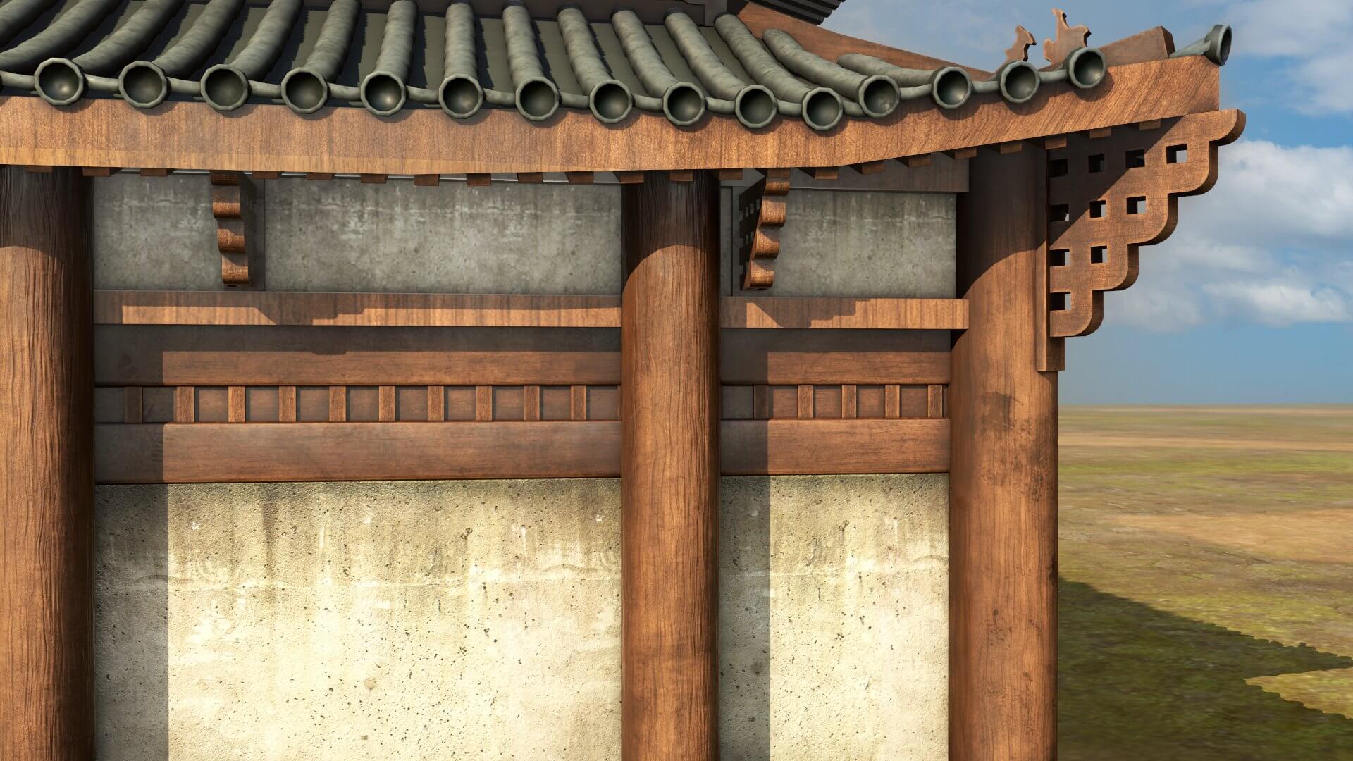 Traditional Asian Building - 3D Model by sherazahmad