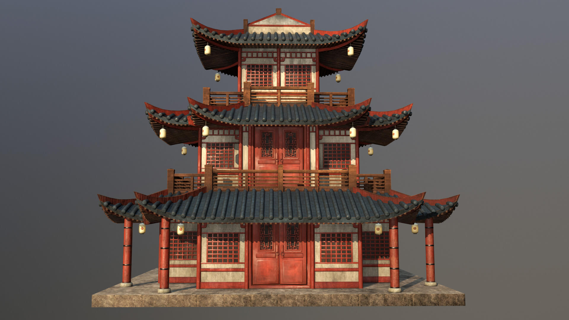 Asian Japanese Traditional Building Collection - 3D Model by sherazahmad