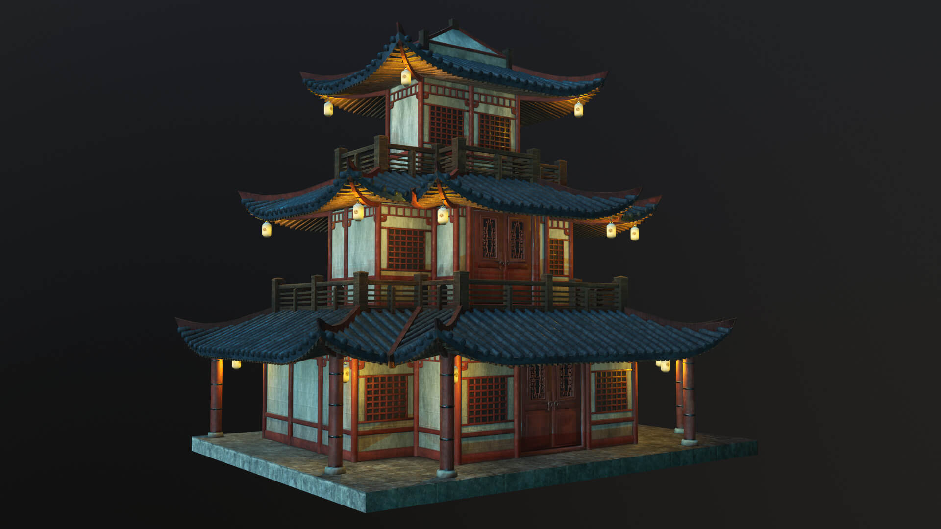 Asian Japanese Traditional Building Collection - 3D Model by sherazahmad