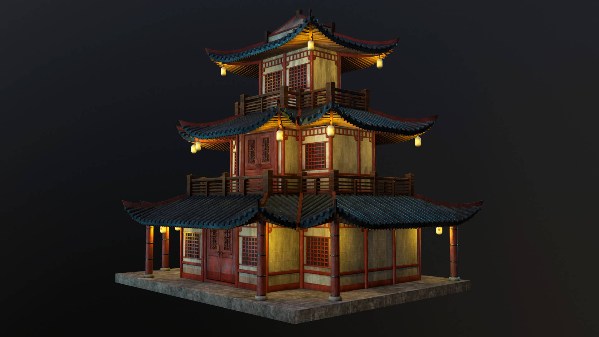 Asian Japanese Traditional Building Collection - 3D Model by sherazahmad