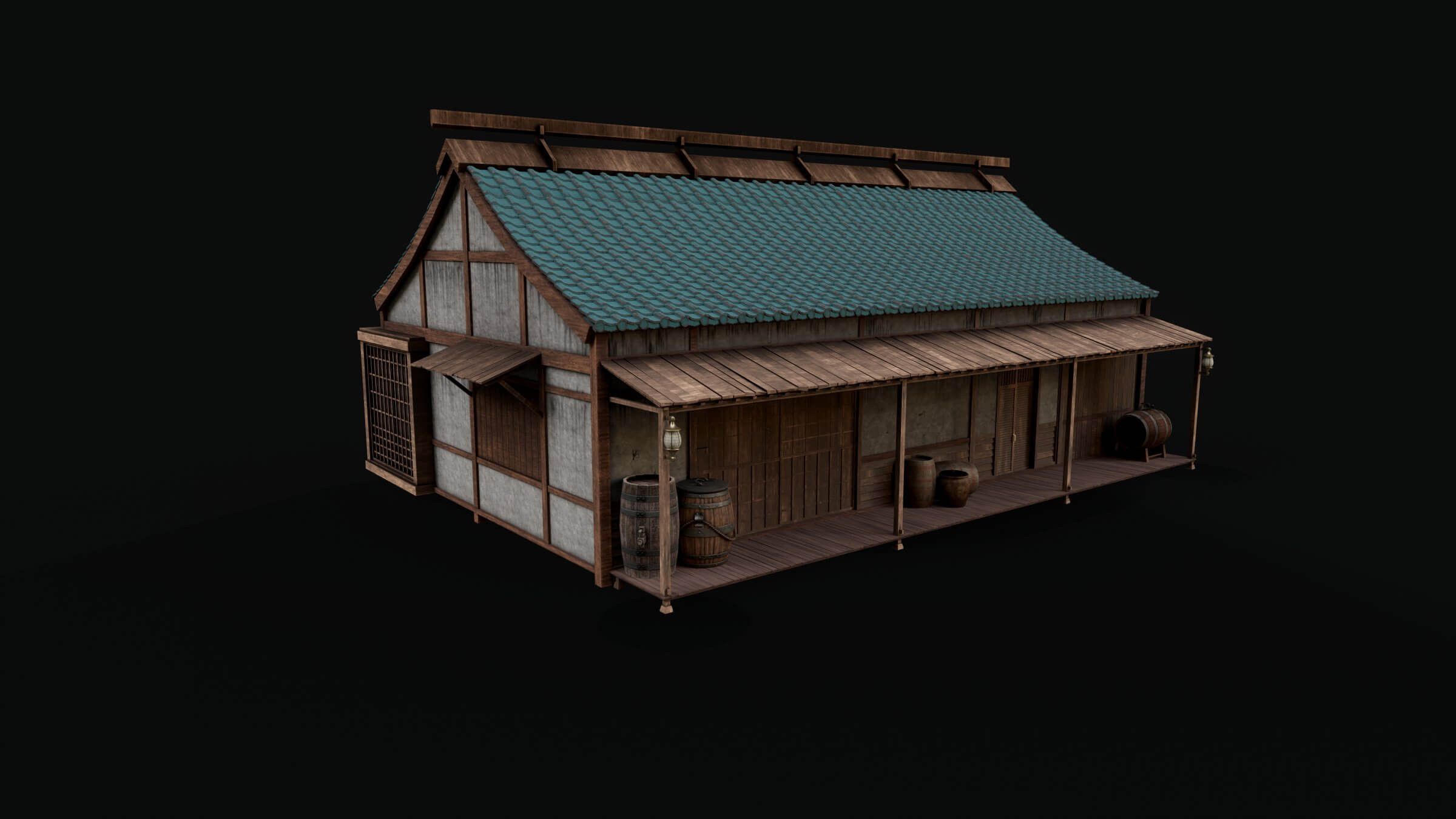 Asian Japanese Traditional Realistic Building - 3D Model by sherazahmad