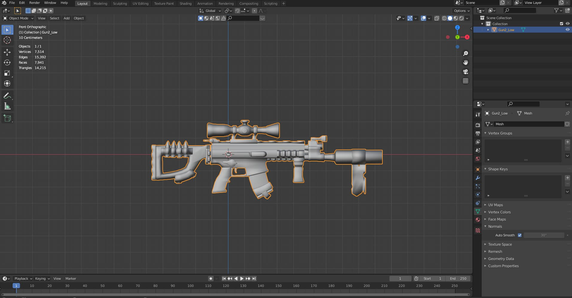FN SCARL Stylized Gun - 3D Model by sherazahmad