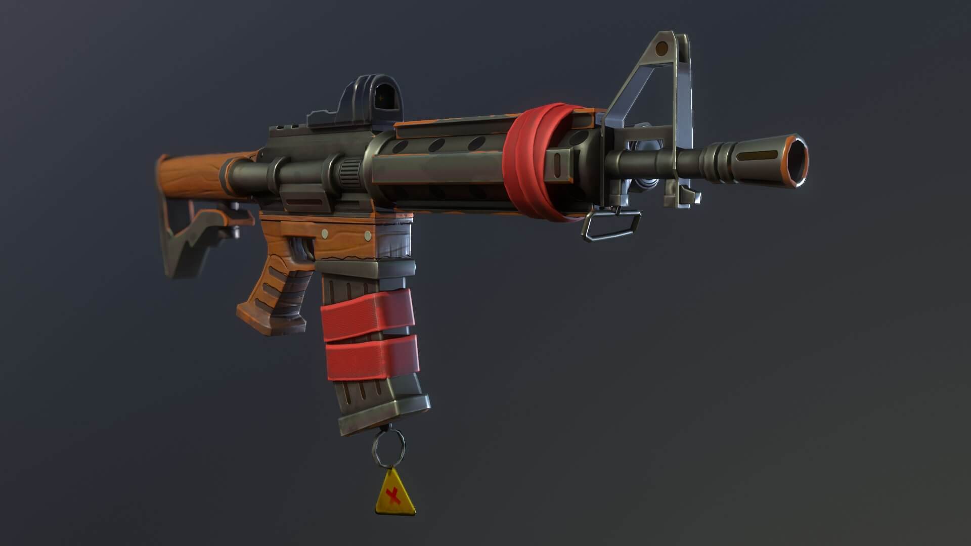 M4 Carbine Stylized Gun Refile - 3D Model by sherazahmad