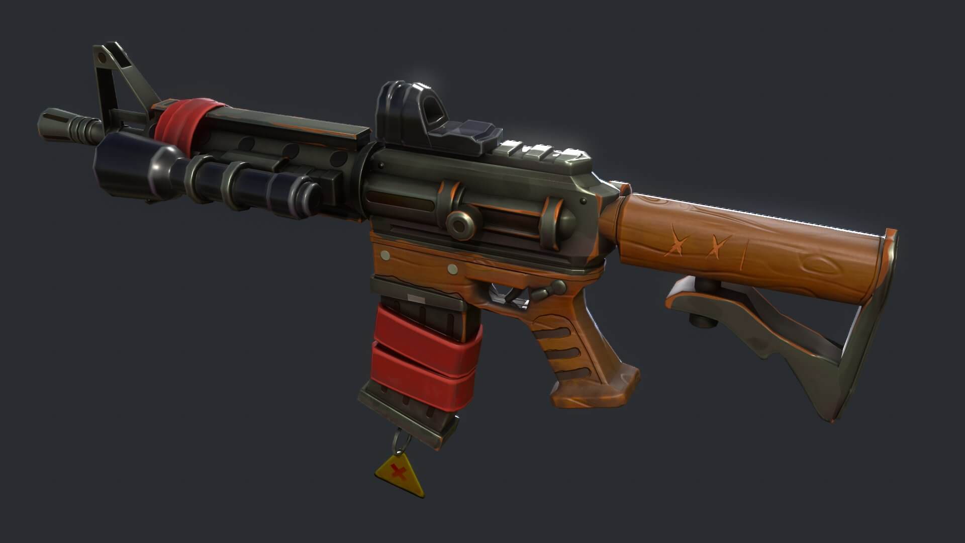 M4 Carbine Stylized Gun Refile - 3D Model by sherazahmad