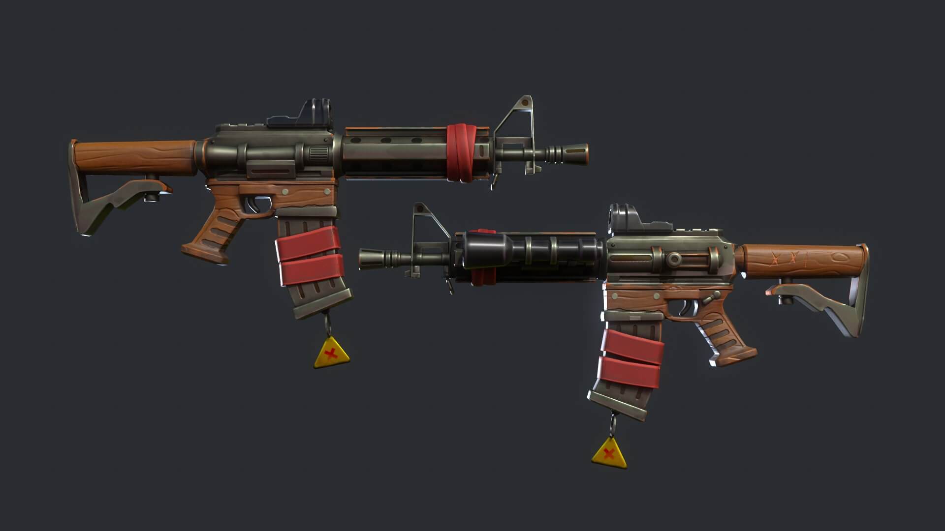 M4 Carbine Stylized Gun Refile - 3D Model by sherazahmad