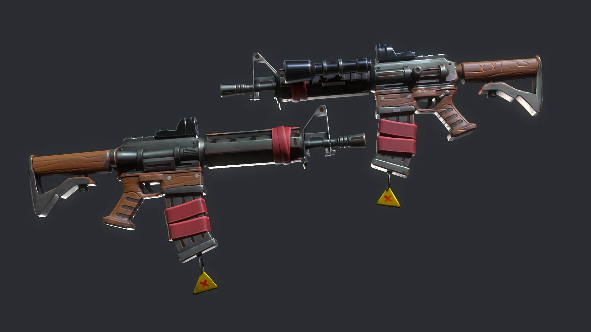 M4 Carbine Stylized Gun Refile - 3D Model by sherazahmad