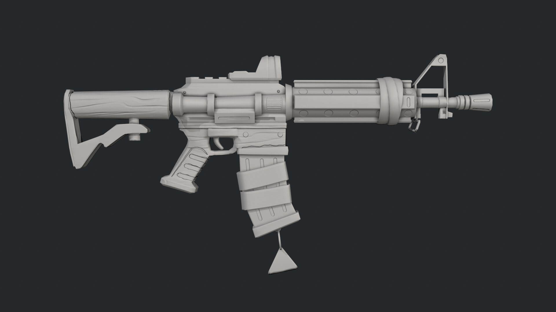 M4 Carbine Stylized Gun Refile - 3D Model by sherazahmad