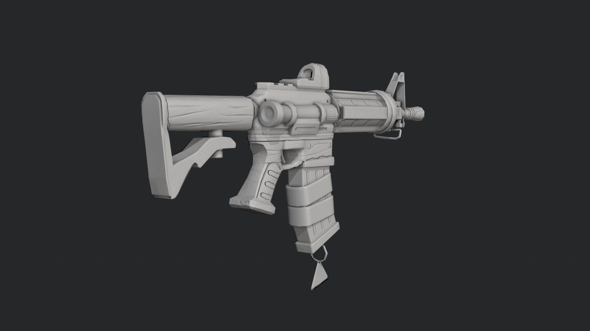 M4 Carbine Stylized Gun Refile - 3D Model by sherazahmad