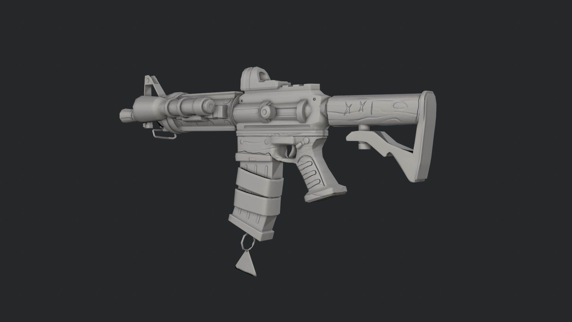 M4 Carbine Stylized Gun Refile - 3D Model by sherazahmad