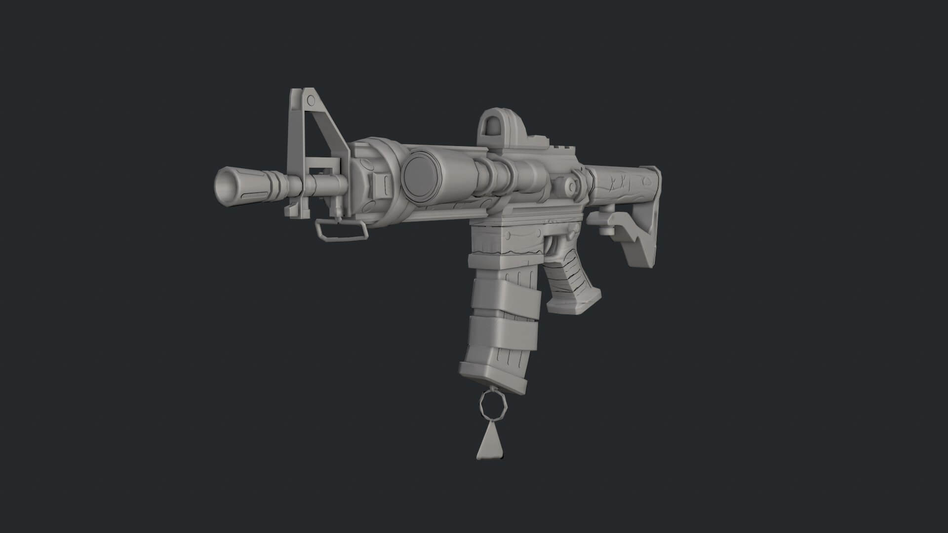 M4 Carbine Stylized Gun Refile - 3D Model by sherazahmad