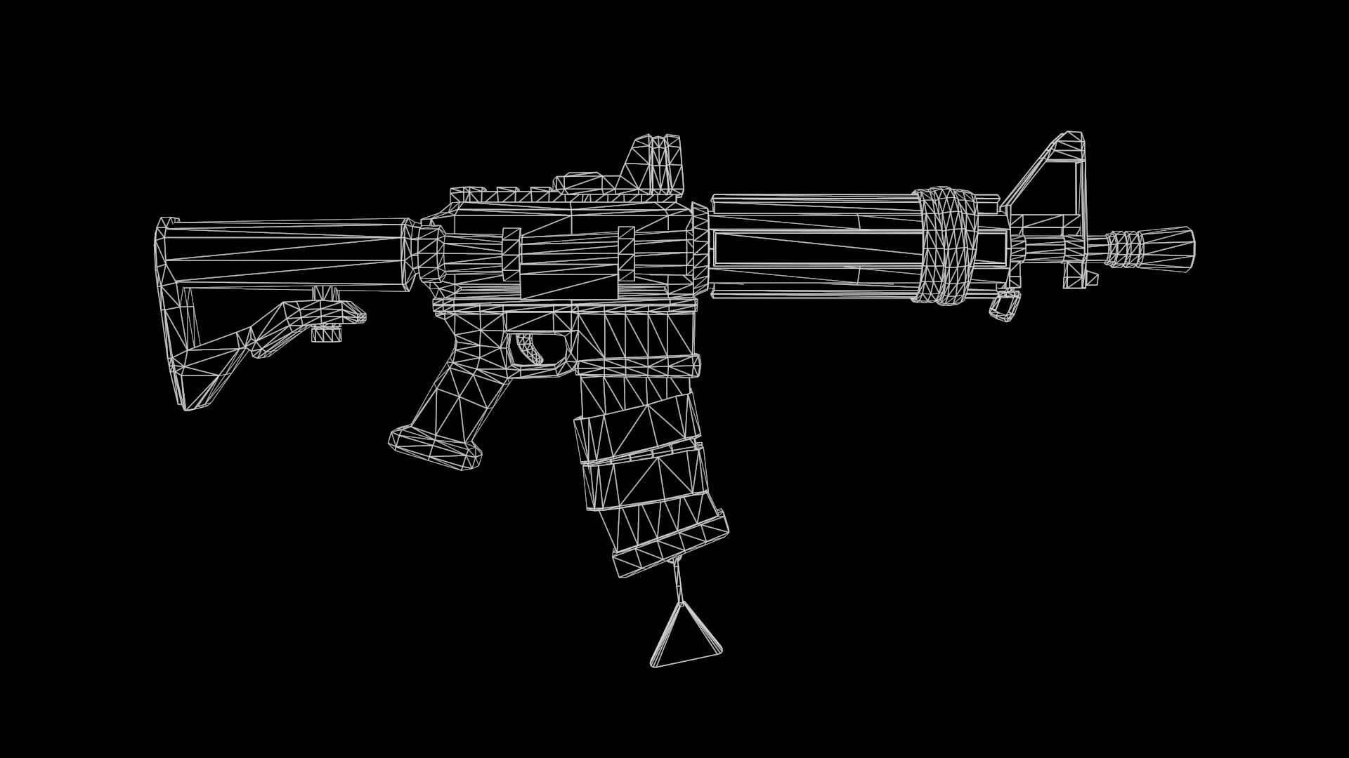 M4 Carbine Stylized Gun Refile - 3D Model by sherazahmad
