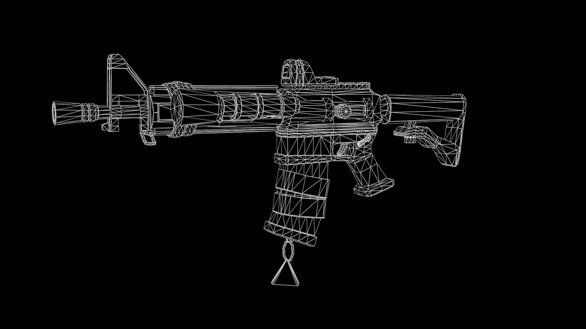M4 Carbine Stylized Gun Refile - 3D Model by sherazahmad