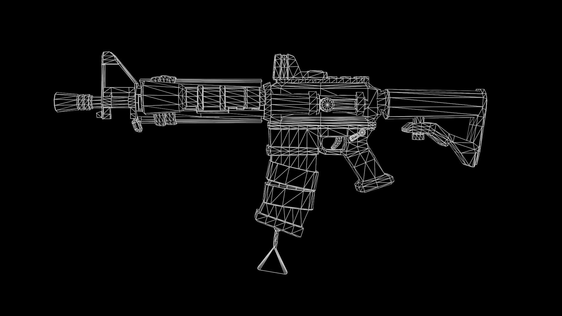 M4 Carbine Stylized Gun Refile - 3D Model by sherazahmad