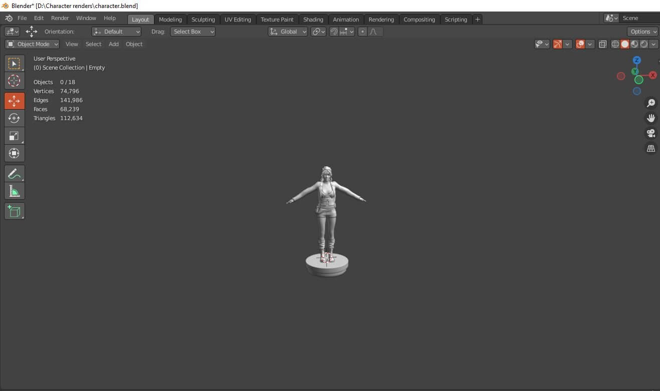 Naina Female Character - 3D Model by sherazahmad