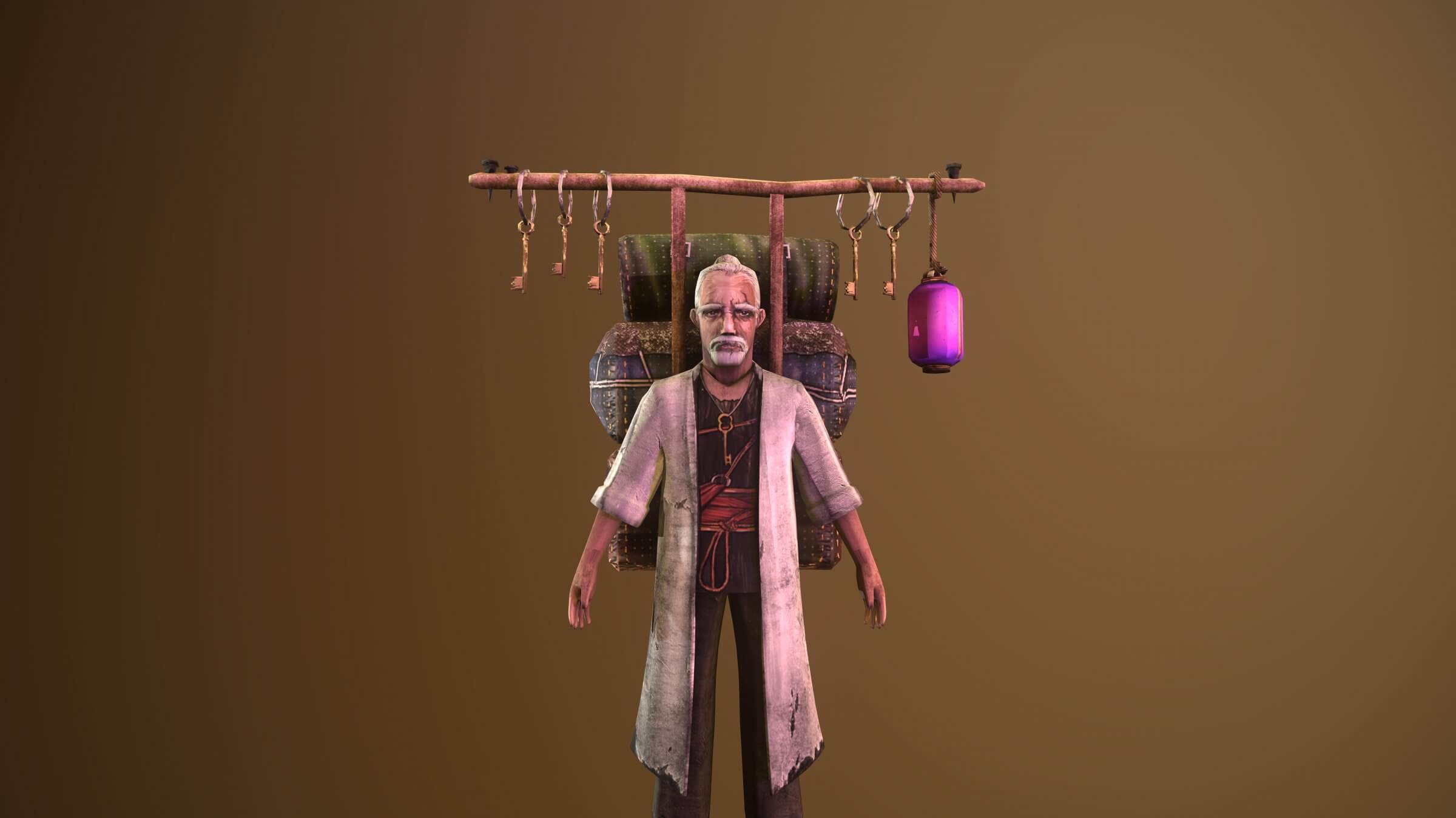 Old Merchant Character - 3D Model by sherazahmad
