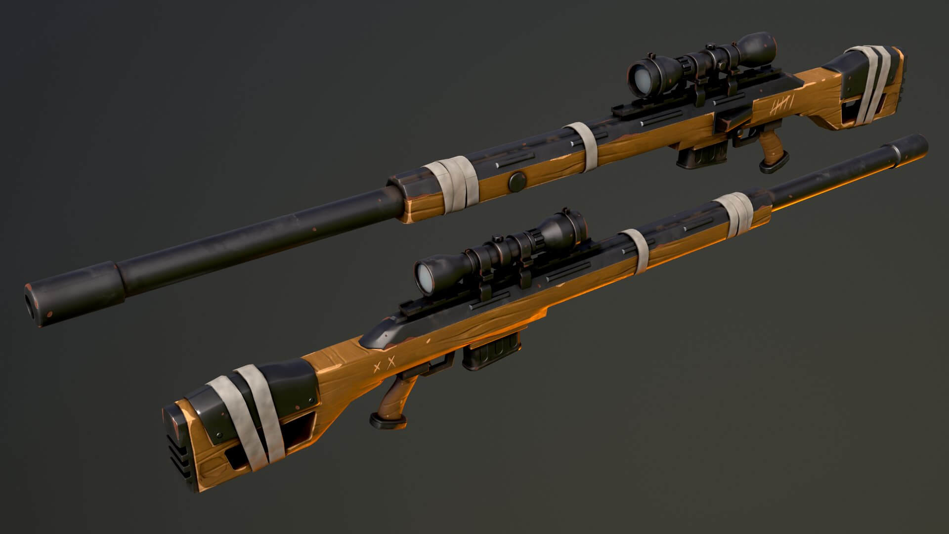 Warfare Magnum British Stylized Sniper - 3D Model by sherazahmad