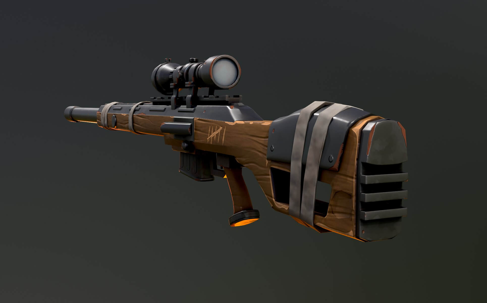 Warfare Magnum British Stylized Sniper - 3D Model by sherazahmad
