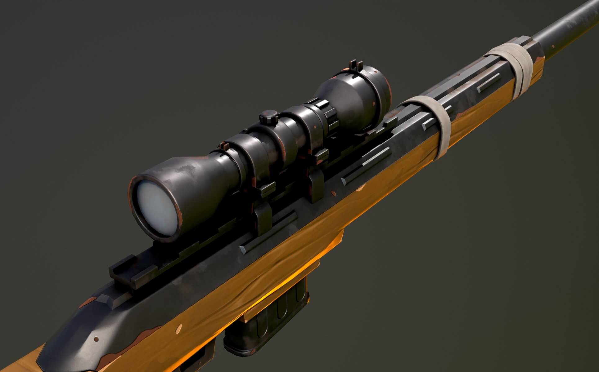 Warfare Magnum British Stylized Sniper - 3D Model by sherazahmad
