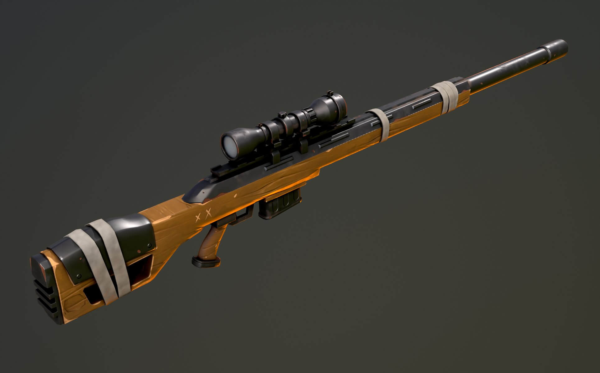 Warfare Magnum British Stylized Sniper - 3D Model by sherazahmad