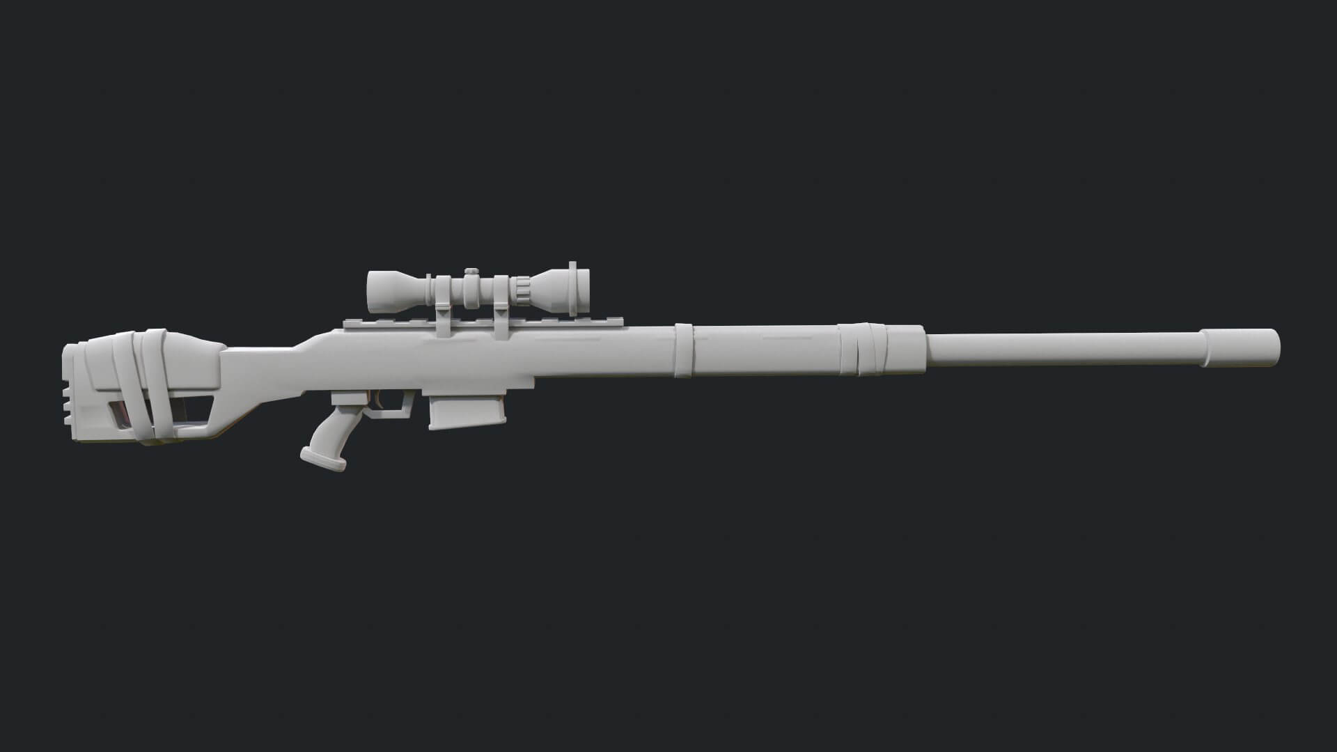 Warfare Magnum British Stylized Sniper - 3D Model by sherazahmad