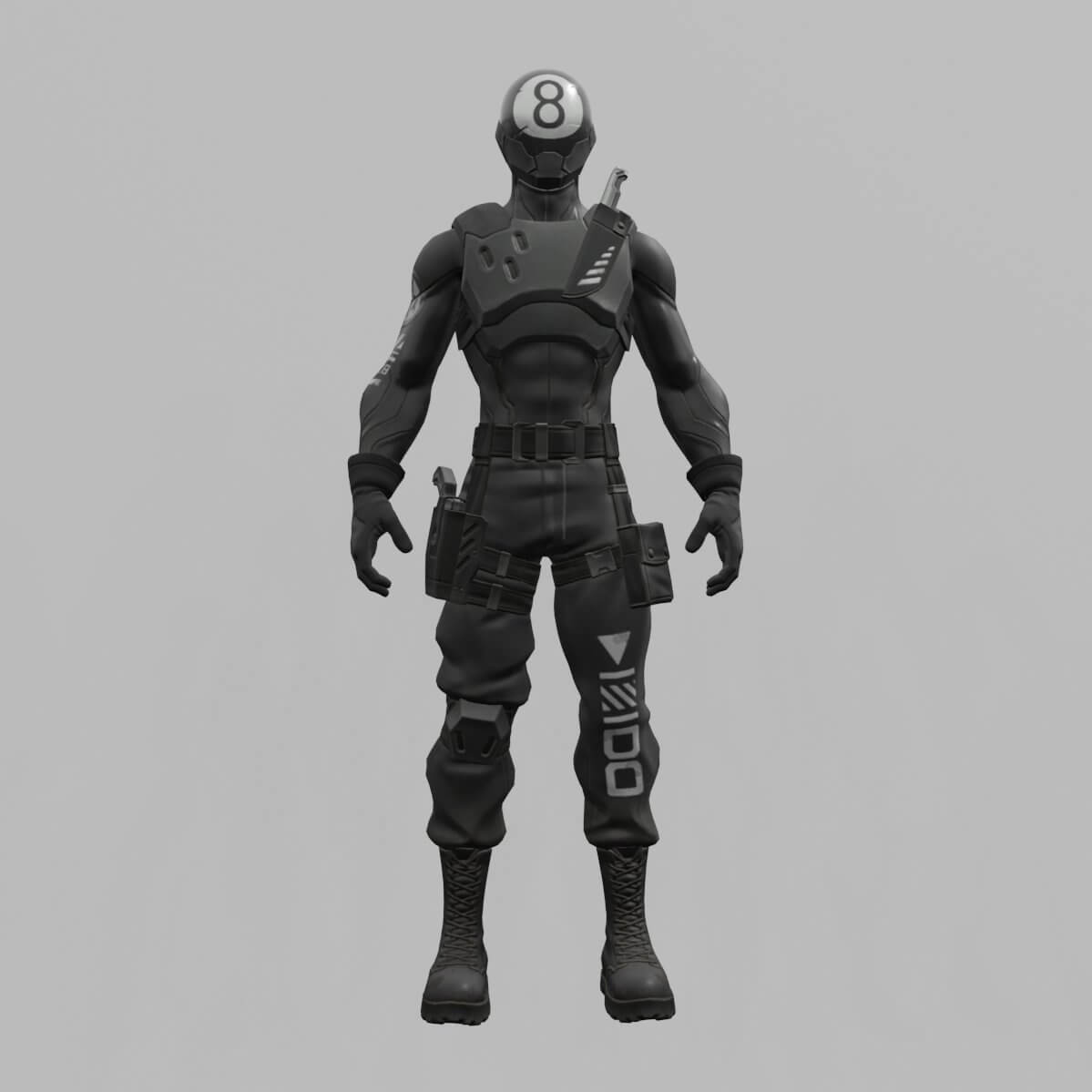 8-Ball Vs Scratch 3D Model by Shevraar