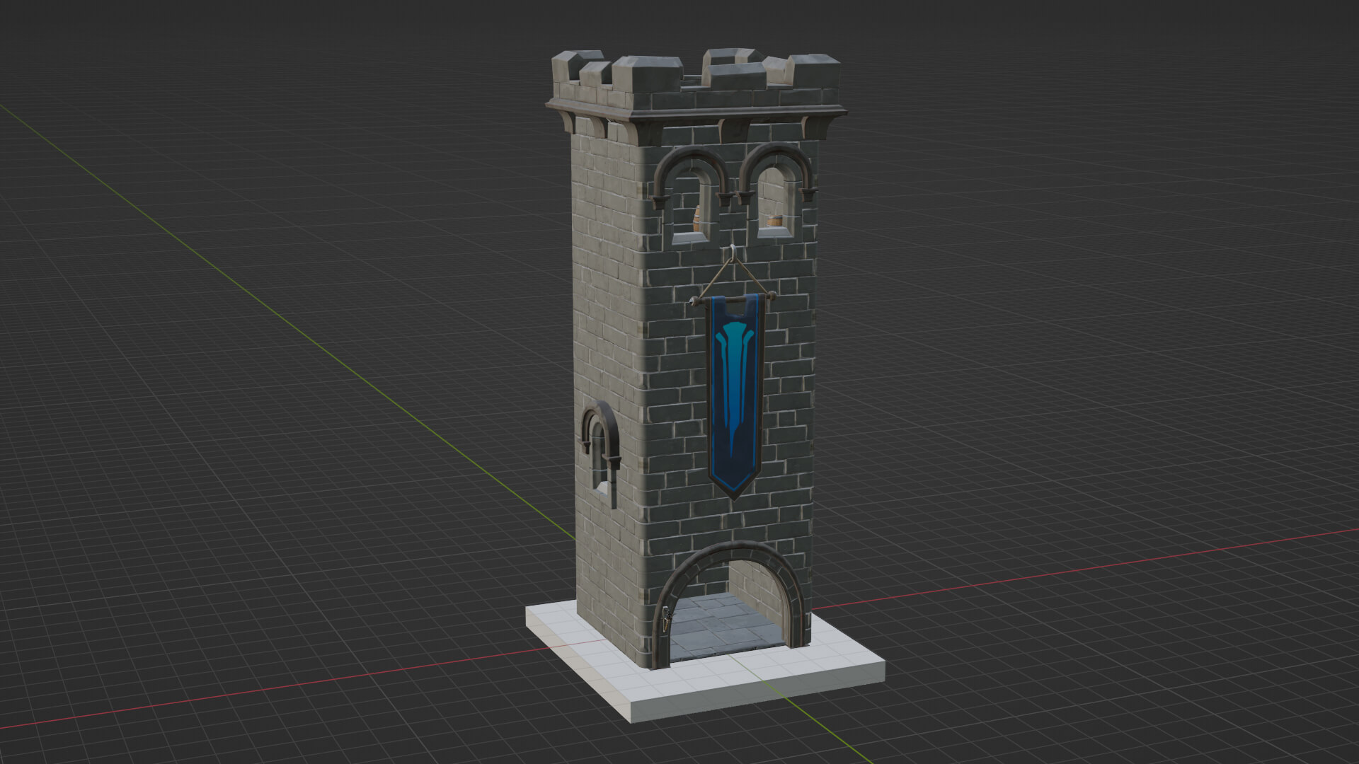 Castle Scout Tower - Fortnite 3D Model by Shevraar