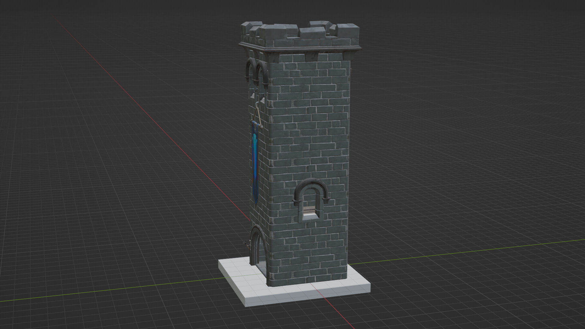 Castle Scout Tower - Fortnite 3D Model by Shevraar