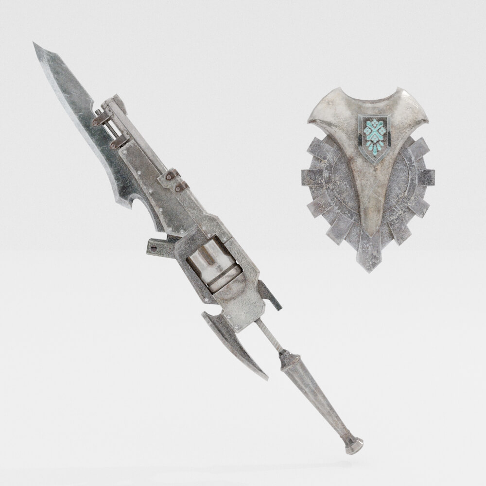 Iron Gunlance - Monster Hunter World 3D Model by Shevraar