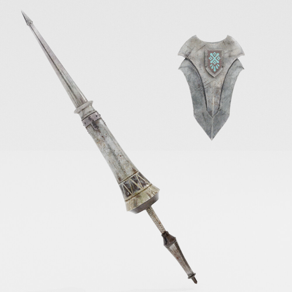 Iron Lance - Monster Hunter World 3D Model by Shevraar