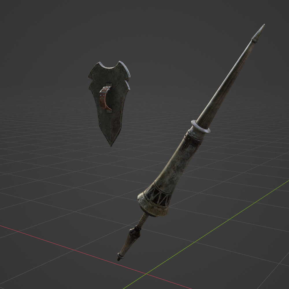 Iron Lance - Monster Hunter World 3D Model by Shevraar