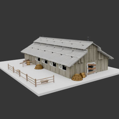 Stables - Fortnite 3D Model by Shevraar