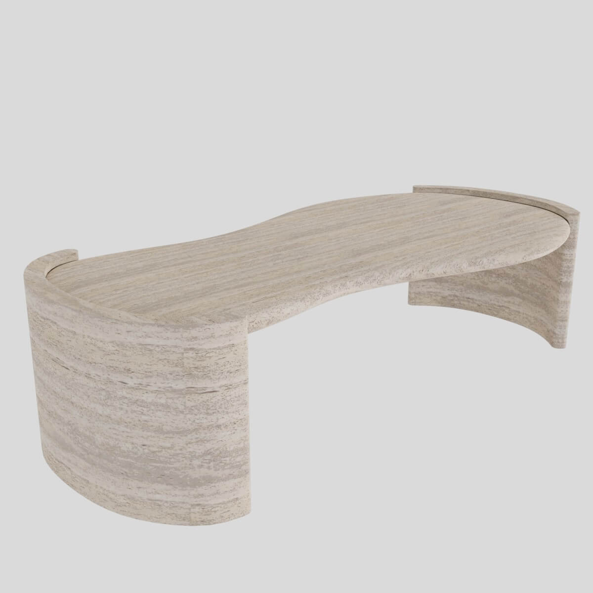 Stone Coffee Table - Free 3D Model by Shiftplusa