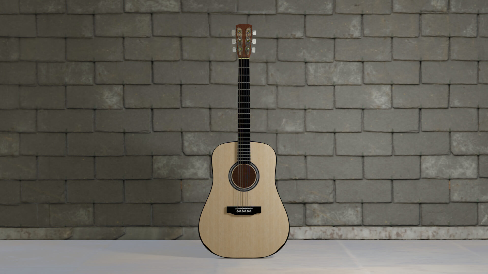 Acoustic Guitar - 3D Model by ShigeruMiyamoto